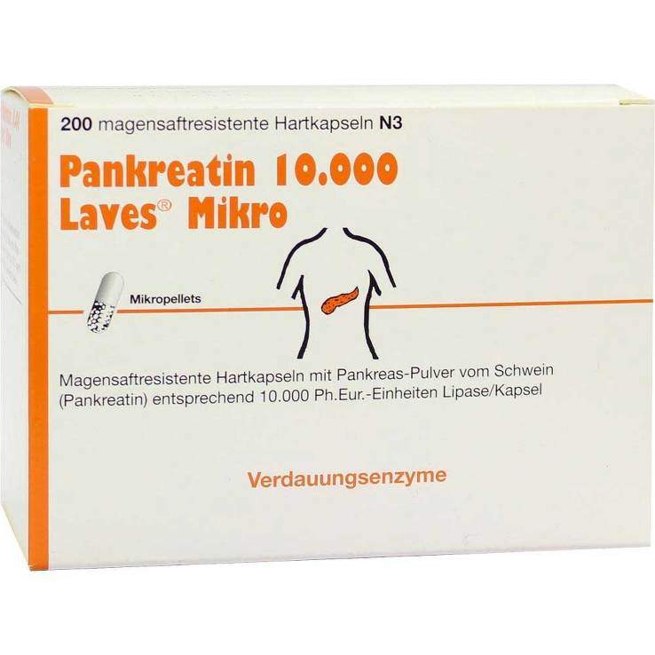 Pankreatin 10.000 Laves Mik. 200 mag.-r. Kaps. Preisvergleich